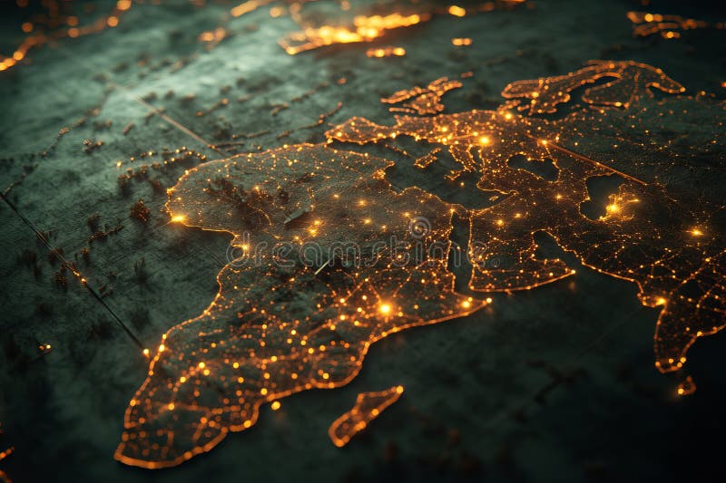 Night City Light Map Starry Sky Stock Illustrations – 249 Night City ...