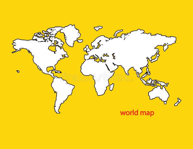 Map of the world stock illustration. Illustration of world - 53840639