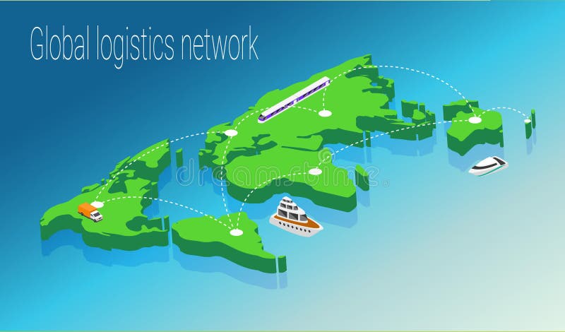 Map World Isometric Concept. 3d Flat Illustration Stock Vector ...