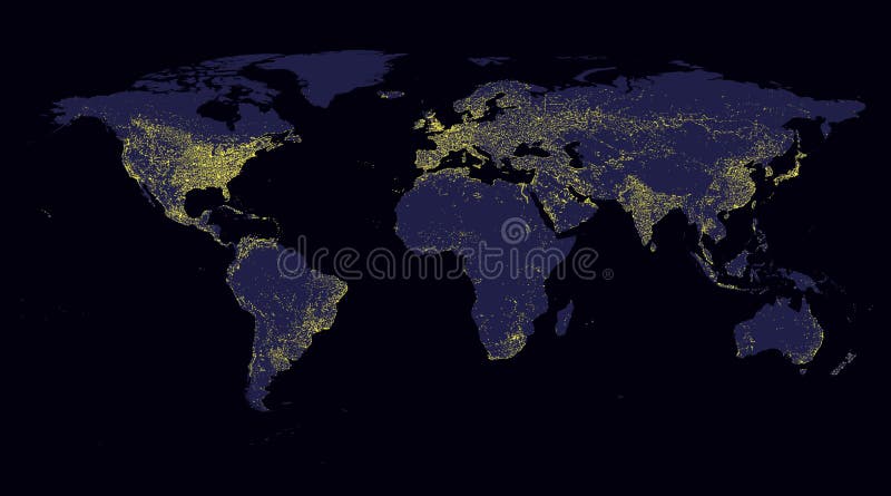 Light Map Of The World - Map