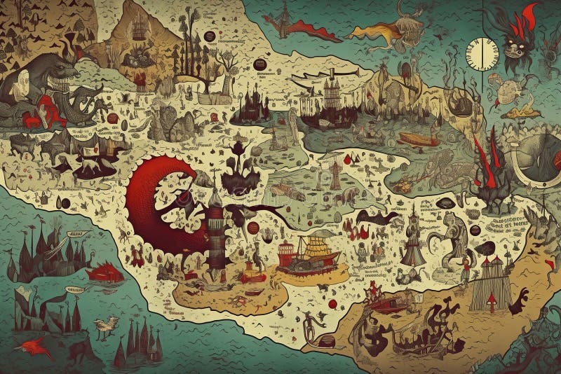 A Map of the World with a Lot of Different Things on it. Generative AI ...