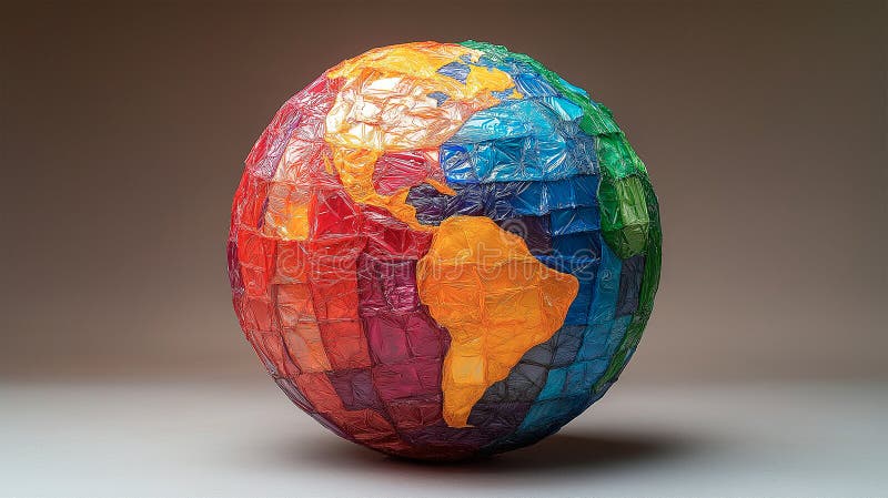 The Map of the World Made with Plastic Bags, a Representation of the ...
