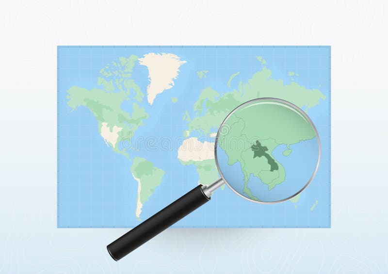 Map of the World with a Magnifying Glass Aimed at Chad, Searching Chad ...