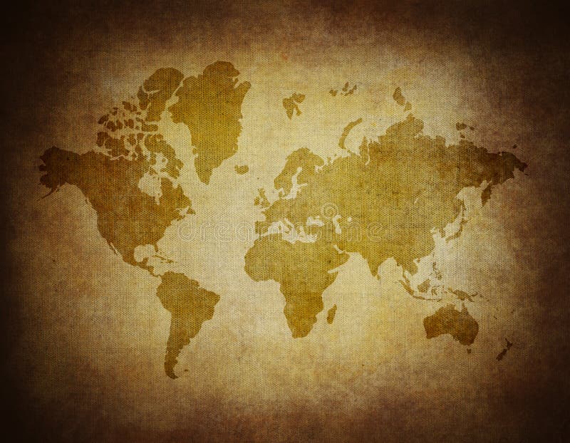 Old Fabric Paper Parchment Map Stock Vector - Illustration of paper ...