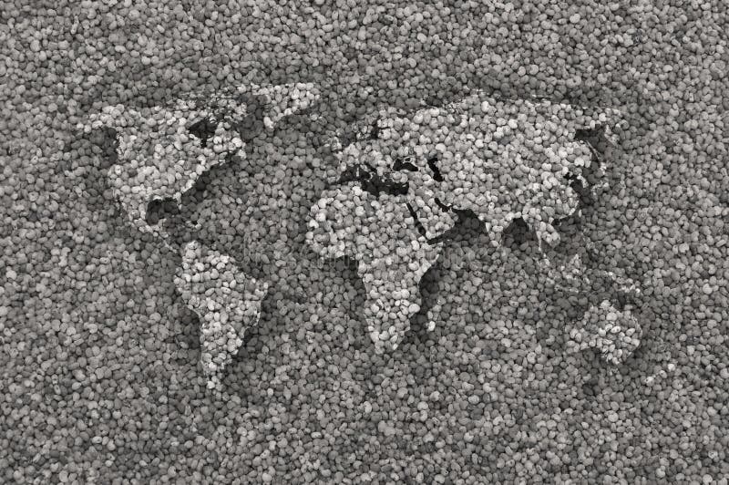Map of the World on Poppy Seeds Stock Photo - Image of africa, pattern ...
