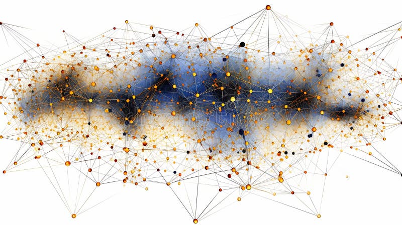 A Map of the World S Dots, Lines, and Cosmic Neural Networks Stock ...