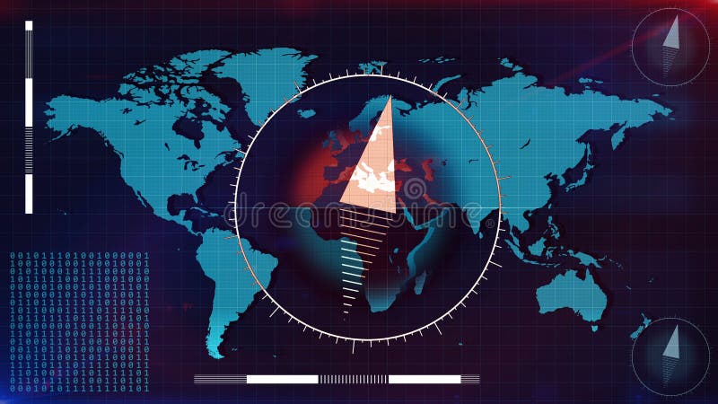 Map of the world scanner. stock illustration. Illustration of ...