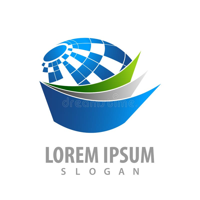 Map World Sheet Logo Concept Design. Symbol Graphic Template Element ...