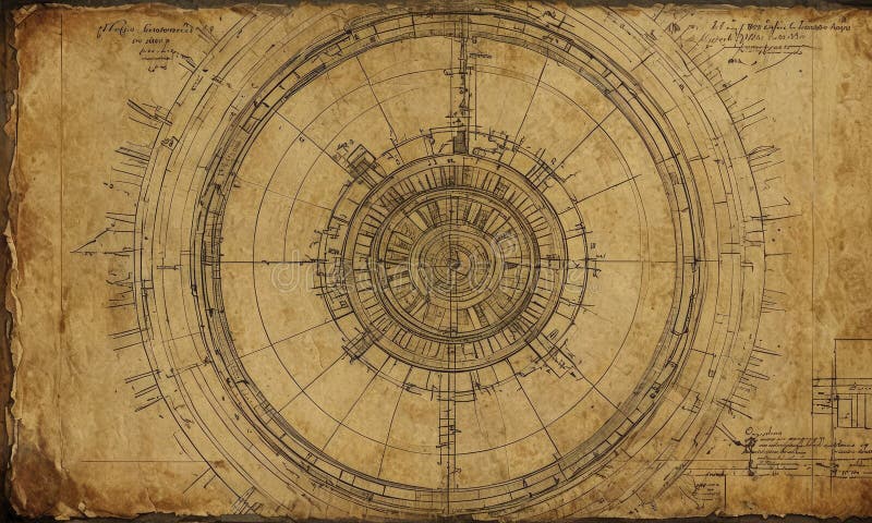 A Map of the World is Shown with a Compass Rose on the Top. Stock ...