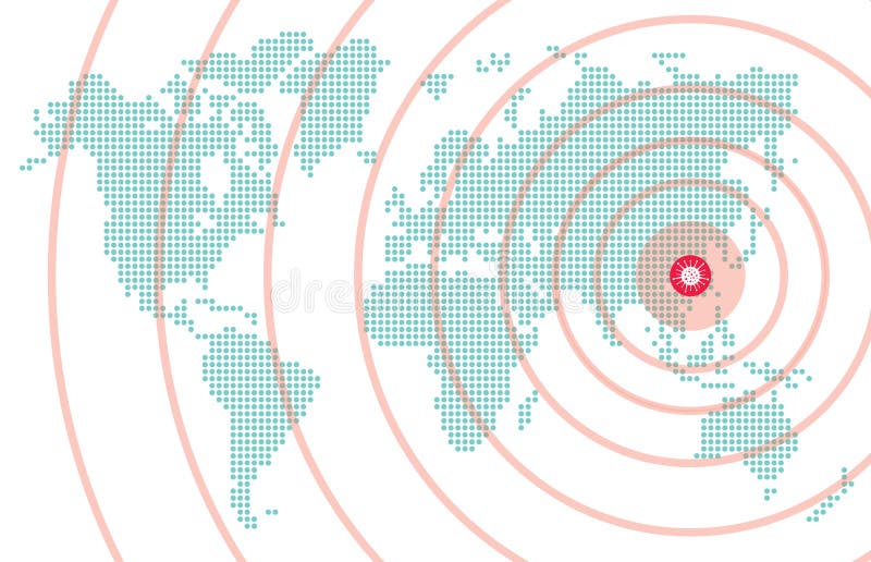 Map of the World and the Spread of the Virus. Stock Vector ...