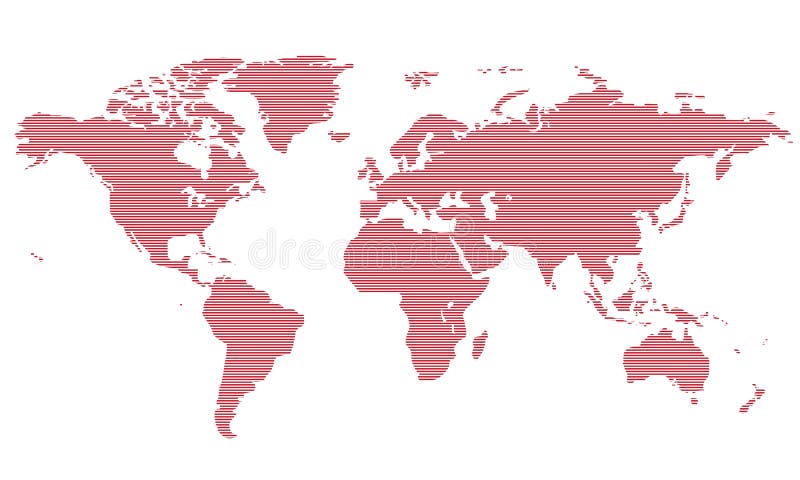 Map of the World with Strips Stock Vector - Illustration of brand ...