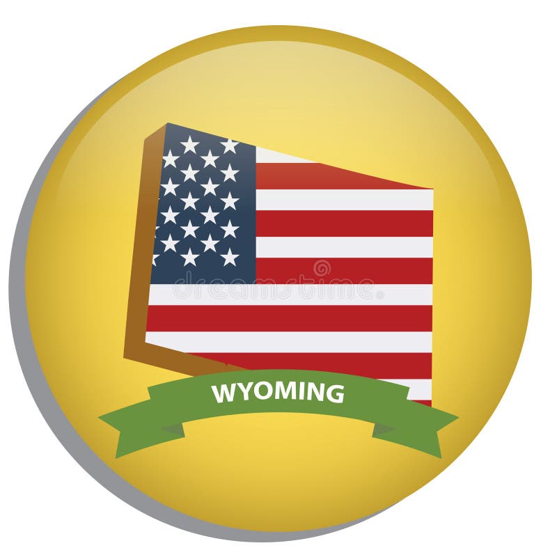 Map of Wyoming State. Vector Illustration Decorative Design Stock ...
