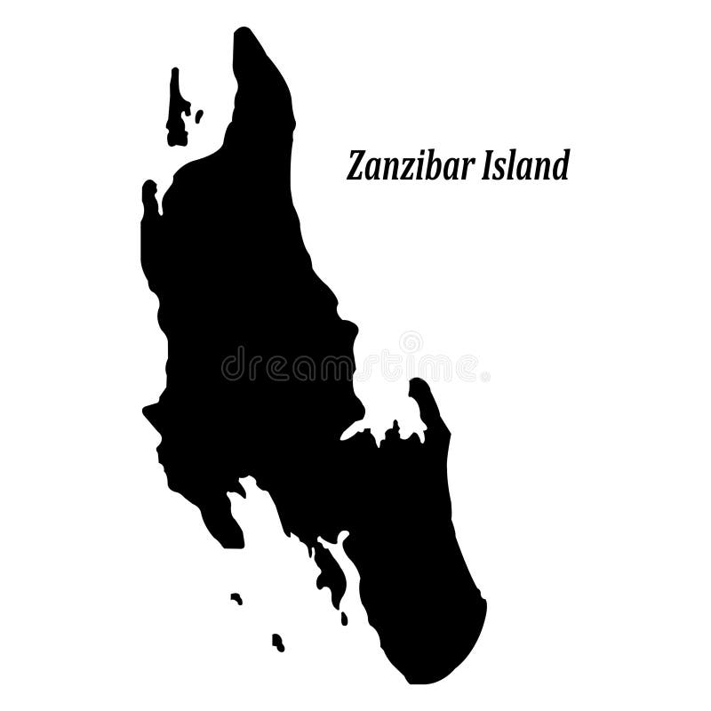 Map of Zanzibar Island Area Stock Vector - Illustration of archipelago ...
