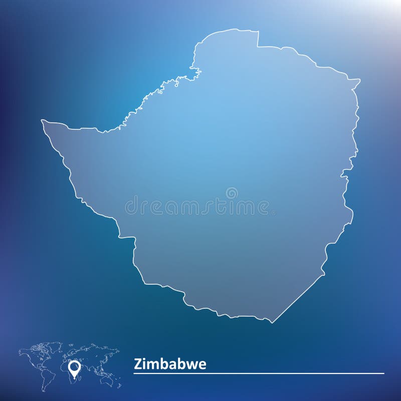 Map of Zimbabwe stock vector. Illustration of drawing - 125154561