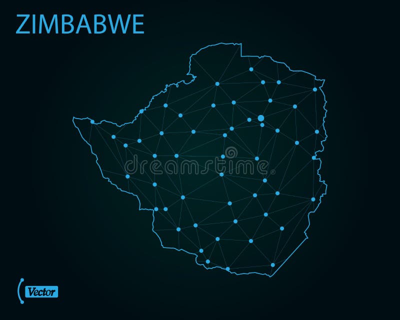 Map of Zimbabwe. Vector Illustration. World Map Stock Illustration ...