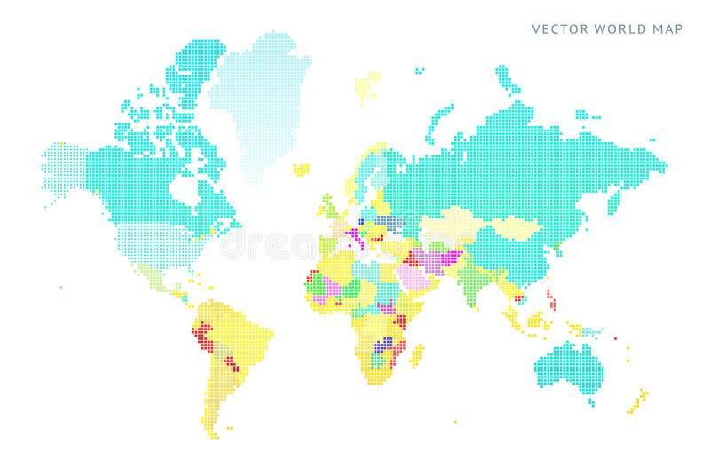 Mapa Abstracto Del Vector Del Mundo Ilustración del Vector ...