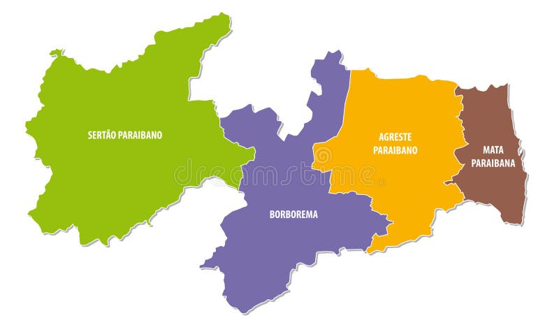 Mapa de Paraiba ilustração do vetor. Ilustração de linha - 103850547