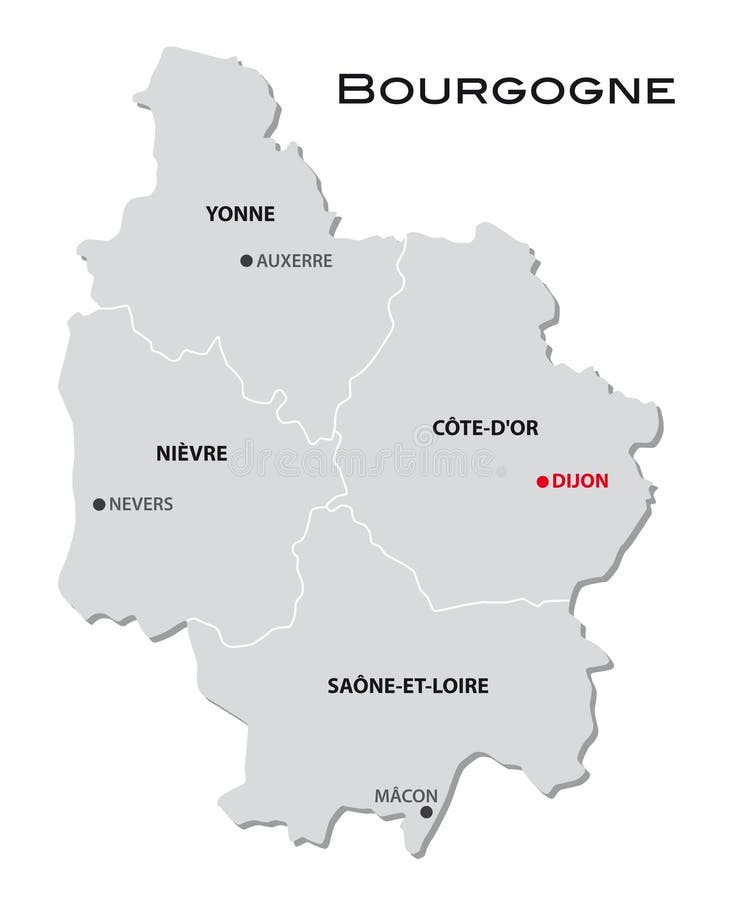 Mapa Administrativo Simples Do Centro Ilustração do Vetor - Ilustração ...