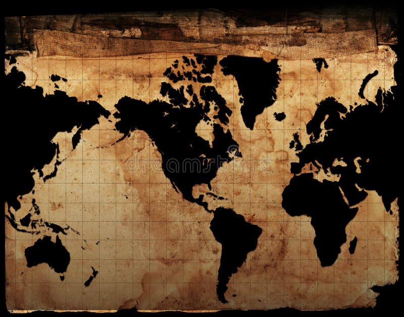 Mapa antigo do mundo ilustração stock. Ilustração de descoberta - 39900209