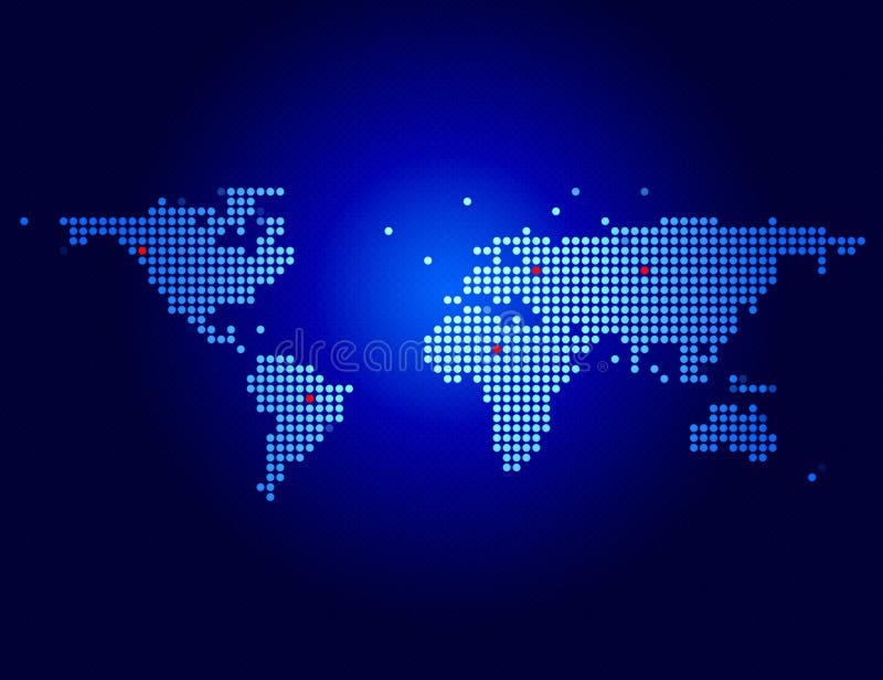 Mapa azul ilustração stock. Ilustração de pontos, gerente - 17019820