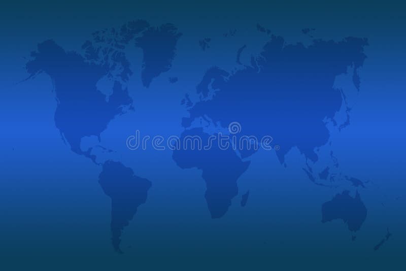 Mapa azul del mundo stock de ilustración. Ilustración de oriente ...