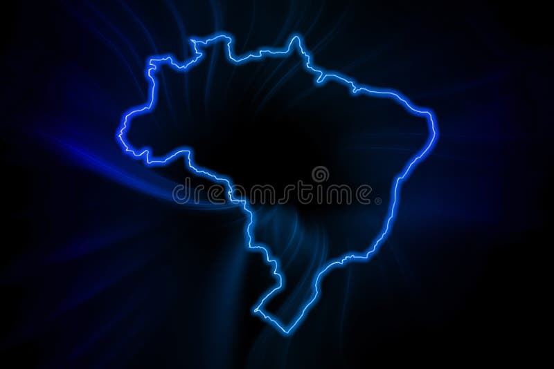 Mapa Azul Moderno Do Brasil Ilustração Stock - Ilustração de distrito ...