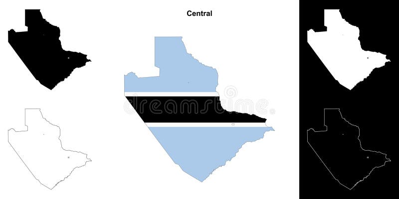 Mapa central de esquema ilustración del vector. Ilustración de ...