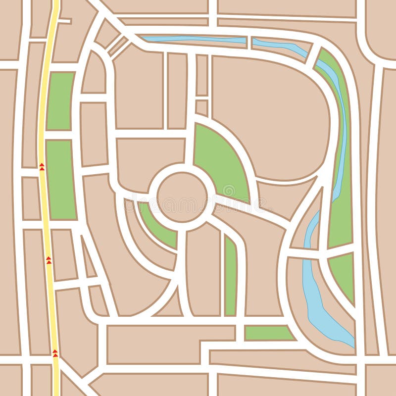 Mapa da cidade ilustração do vetor. Ilustração de desenho - 23507596