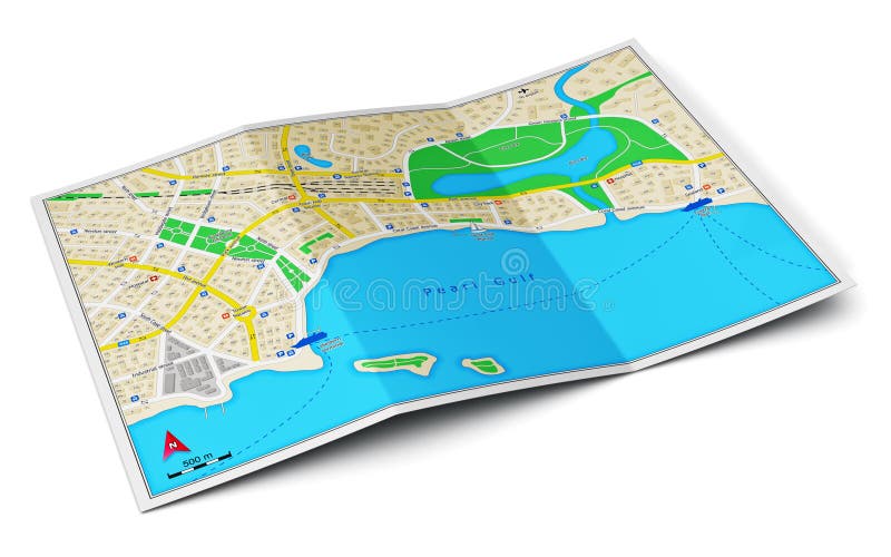 Mapa da cidade ilustração stock. Ilustração de lugar - 47926292