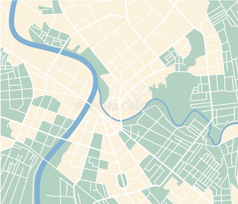 Mapa da cidade ilustração do vetor. Ilustração de viagem - 52390030
