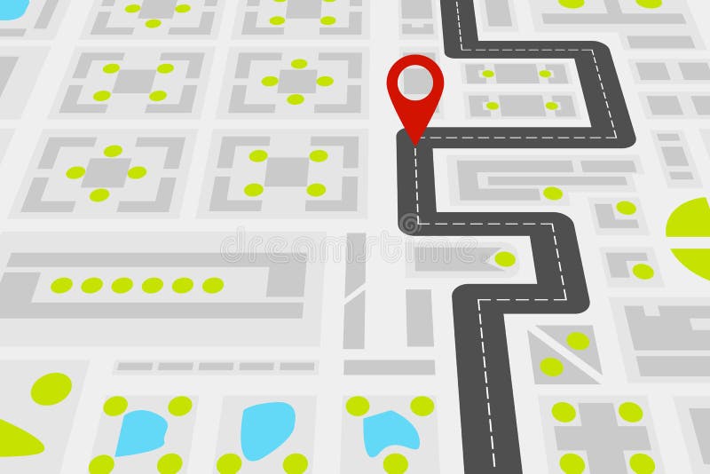 Mapa da cidade ilustração do vetor. Ilustração de posicionar - 62106250