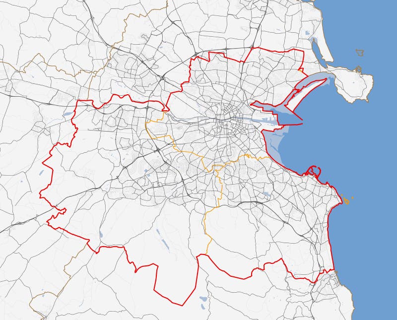 Mapa da cidade de Dublin ilustração stock. Ilustração de duelo - 75806667