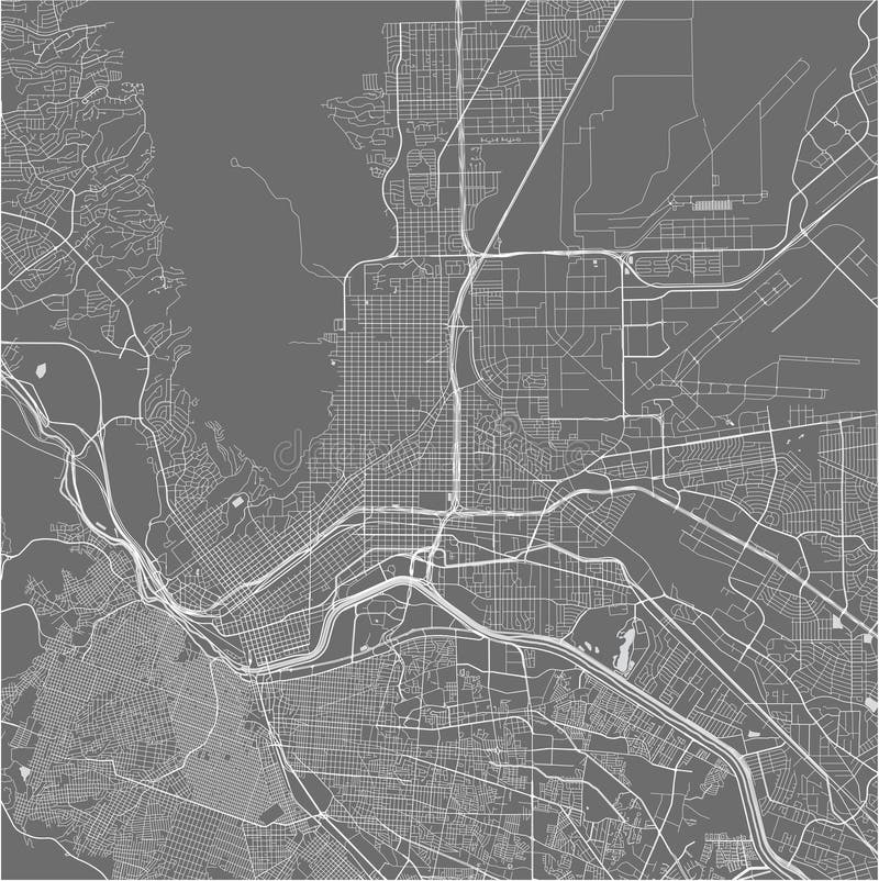 Mapa Da Cidade De El Paso, Texas, EUA Ilustração Stock - Ilustração de ...