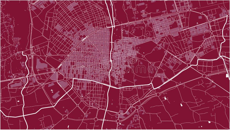 Mapa Da Cidade De Elche Espanha Ilustração Stock - Ilustração de lugar ...