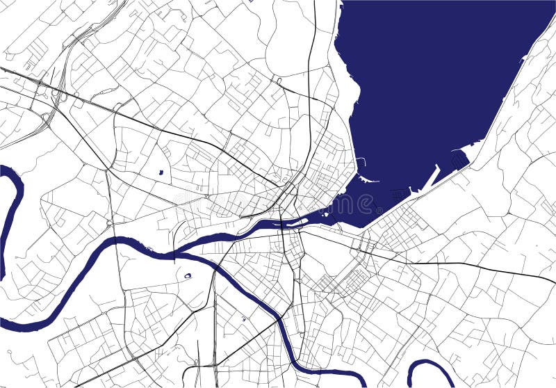 Mapa Da Cidade De Genebra, Suíça Ilustração Stock - Ilustração de ...