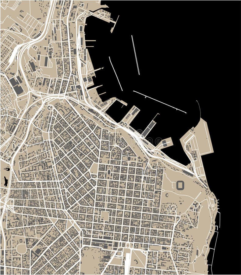 Mapa Da Cidade De Odessa Odessa Oblast Ukraine Ilustração Stock ...