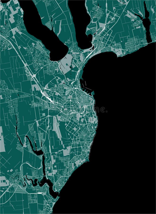 Mapa Da Cidade De Odessa Odessa Oblast Ukraine Ilustração Stock ...