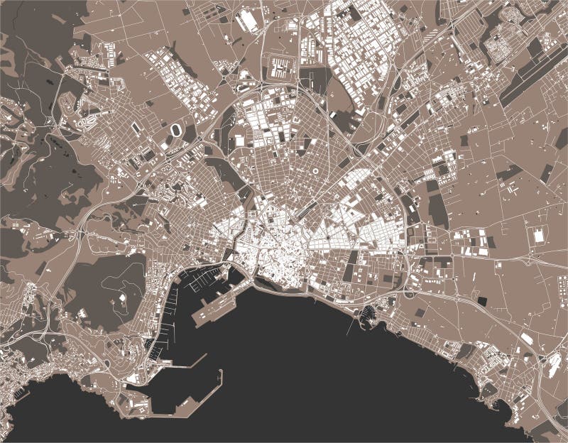 Mapa da cidade de palma ilustração do vetor. Ilustração de branco ...