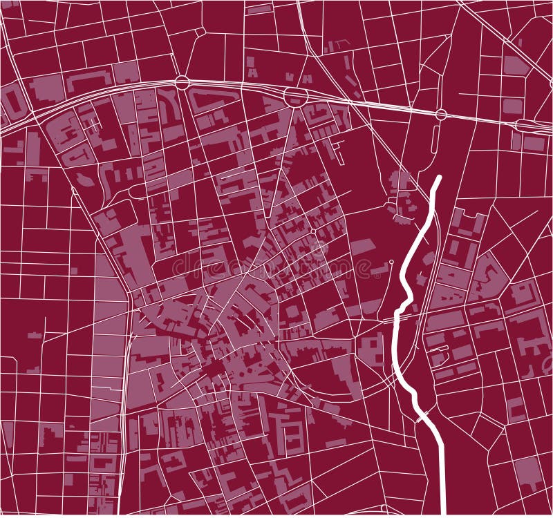 Mapa Da Cidade De Terrassa Espanha Ilustração do Vetor - Ilustração de ...