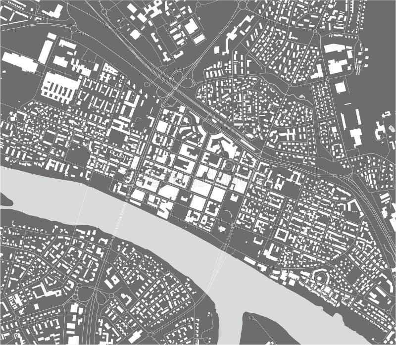 Mapa Da Cidade De Umea Suden Ilustração do Vetor - Ilustração de suécia ...