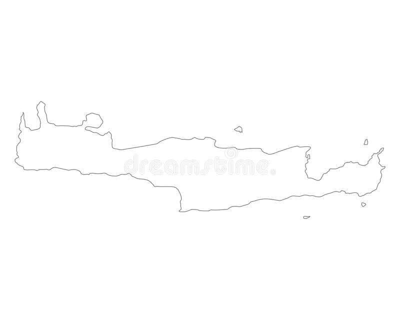 Mapa da Creta ilustração do vetor. Ilustração de geografia - 80706406