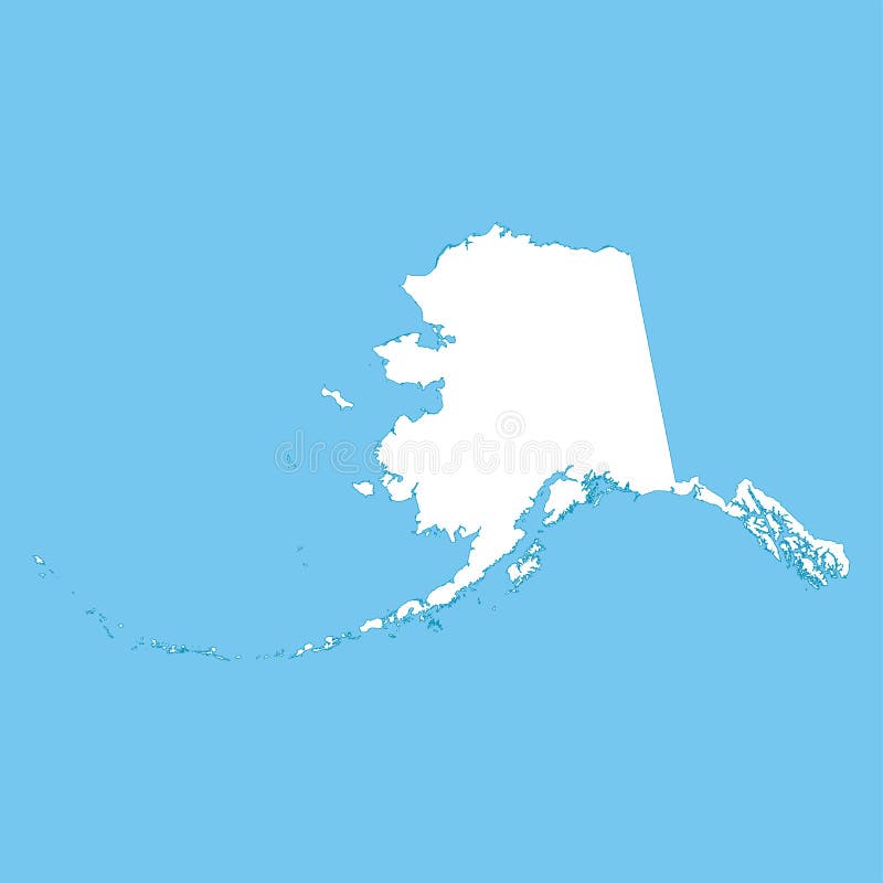 Mapa de alaska ilustración del vector. Ilustración de aislado - 204693664