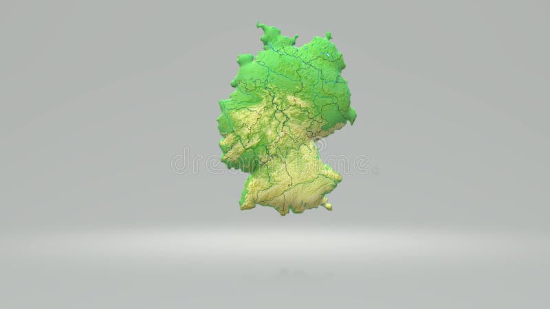 Mapa De Alemania 3d Girando Almacen De Video - Vídeo de recorrido ...