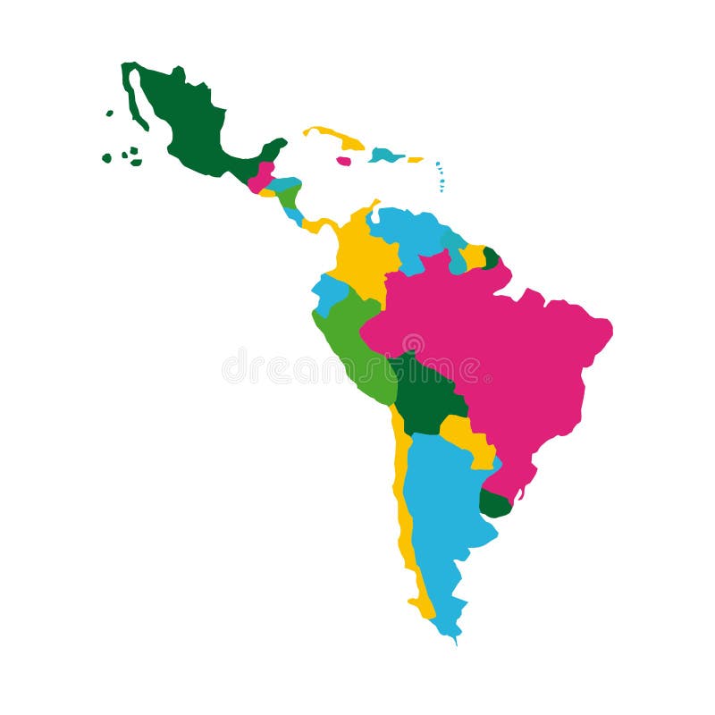 Mapa de América latina stock de ilustración. Ilustración de icono ...