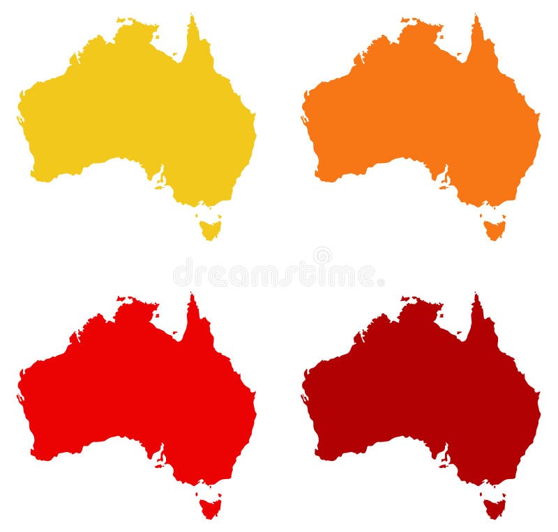 Mapa De Australia - País Del Continente Australiano Ilustración del ...