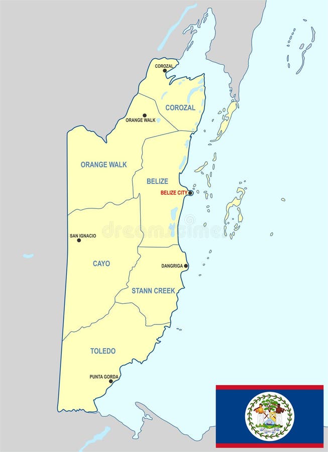 Mapa de Belice ilustración del vector. Ilustración de belice - 95340389