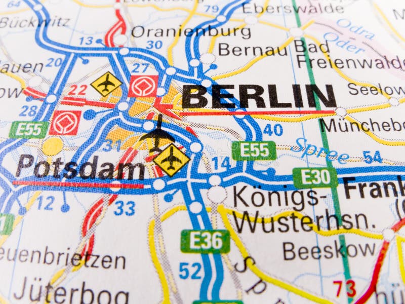 Mapa de Berlim imagem de stock. Imagem de rota, curso - 6706153