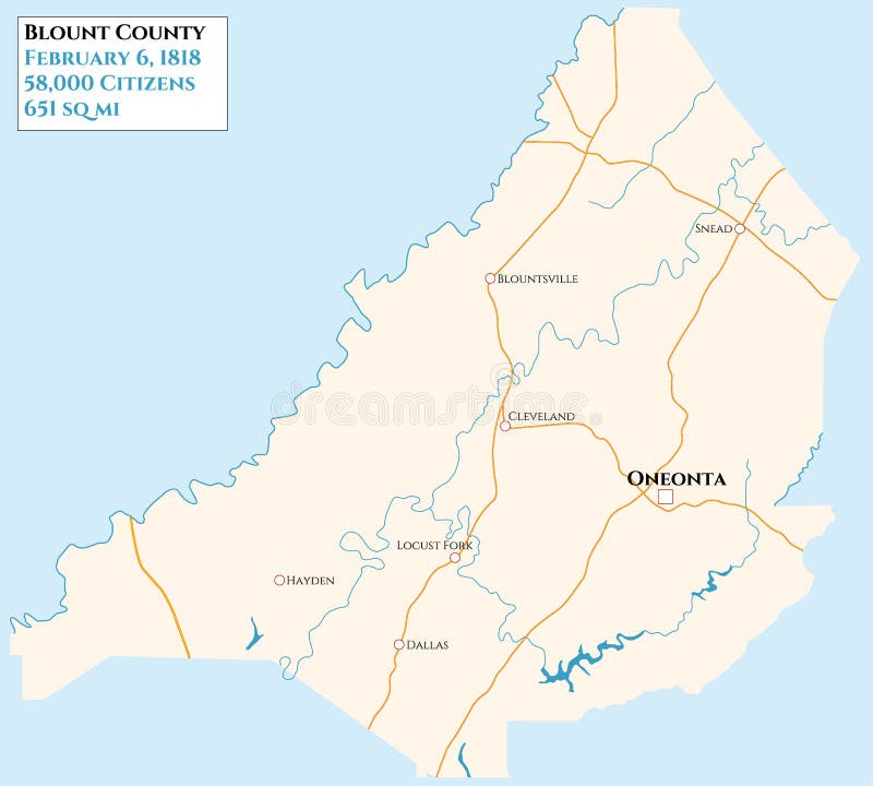 Mapa De Blount County Em Alabama Ilustração do Vetor - Ilustração de ...