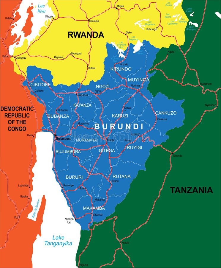 Mapa de Burundi ilustração do vetor. Ilustração de sahara - 27837876