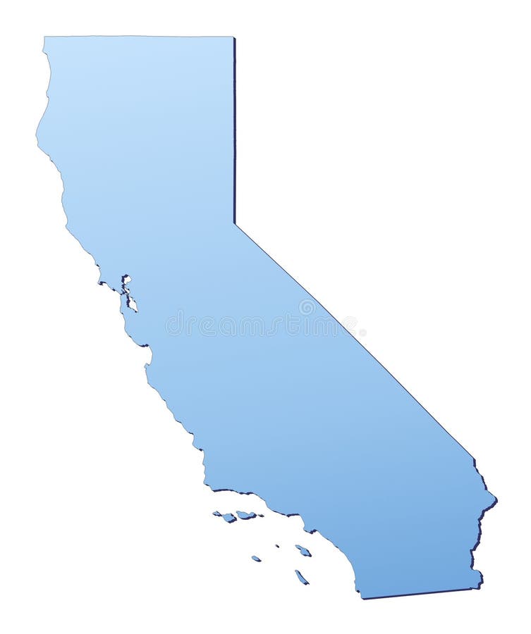 Mapa Da California. Mapa Político Da Califórnia Em Destaque. Mapa ...